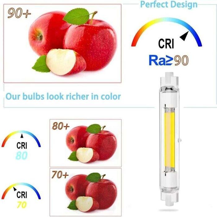 Ampoule LED R7S 118mm Dimmable - MICH - 13W - Blanc Chaud 3000K - Sans ...