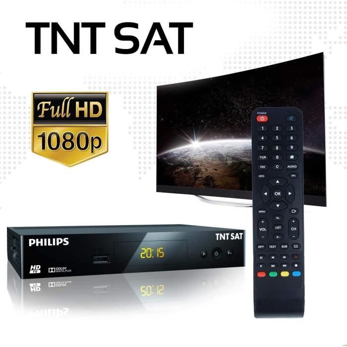 Décodeur TNT Satellite - TNTSAT - DSR 3231T - Full HD 1080P - HDMI et ...