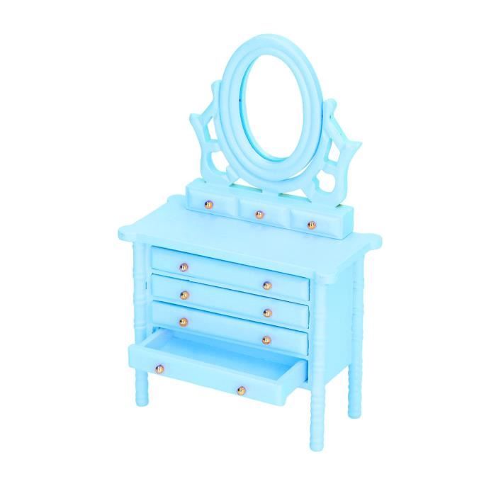 ESTINK Mini coiffeuse de maison de poupée Échelle 1:12 Dollhouse ...