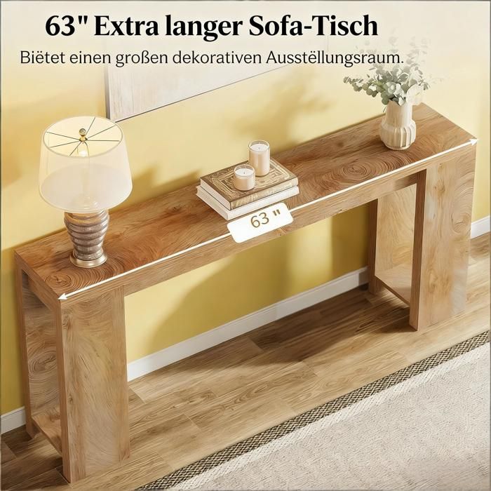 Table console 160x30 cm EVRYAE - design extra long et compact, style ...