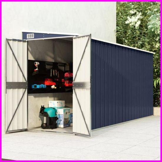 Abri de jardin - DIOCHE - DEX+BK - Anthracite - Acier galvanisé ...