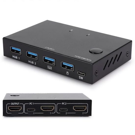 Tbest commutateur HDMI Splitter Switcher Accessoires informatiques 4K ...