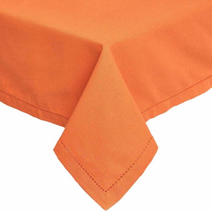 Nappe de Table rectangulaire, Linge de Table en Coton uni Terracotta ...