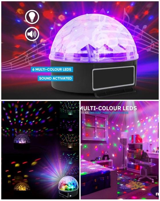 Jeu de lumière Astro Ball Magic DJ Ball 6 x LEDS 1W BOULE LUMINEUSE ...