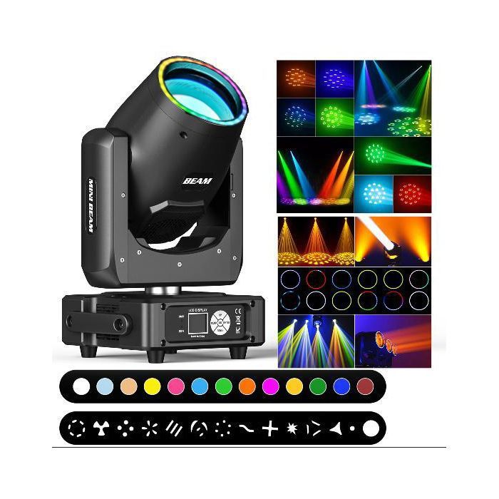 UKING 350W Lyre Beam LED RGBW, Lumière de Scène DJ Professionnelle avec ...