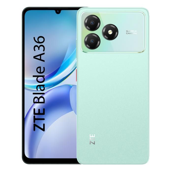 ZTE Blade A36 4+64Go - Aqua Vert - Cdiscount Téléphonie