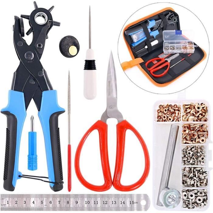 Lot De 8 Poinçons Pour Cuir Avec Œillets, Poinçon Professionnel ...