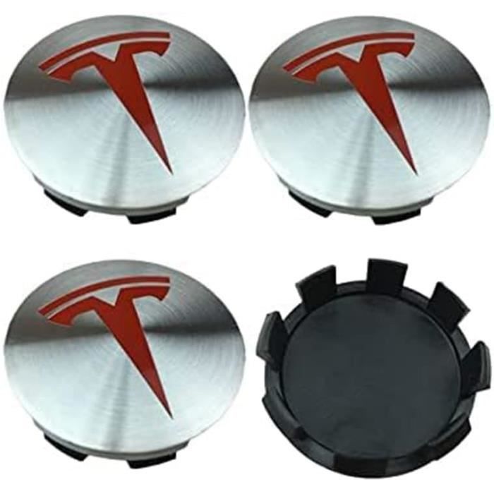 4 PièCes Auto Cache Moyeux pour Tesla Model S X 3 Y 58mm Capuchons D ...