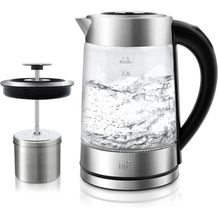 Maris Bouilloire LED en verre avec réglage de la température et ...