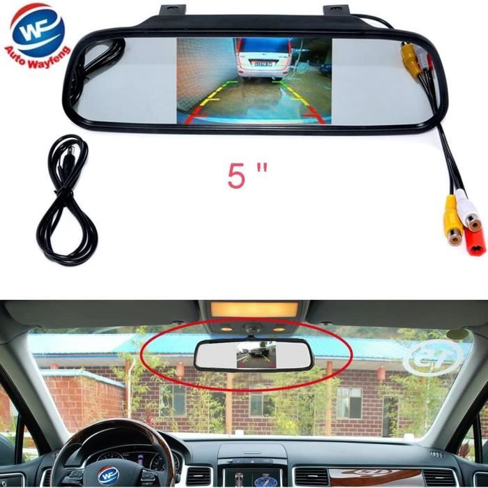 5 Pouces LCD 16: 9 écran TFT Voiture rétroviseur pour DVD-VCR-caméra de ...