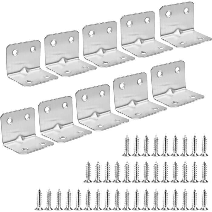 Équerre Fixation 10pcs 30 X 30mm Inox Connecteurs Angulaires Forme L 90 ...