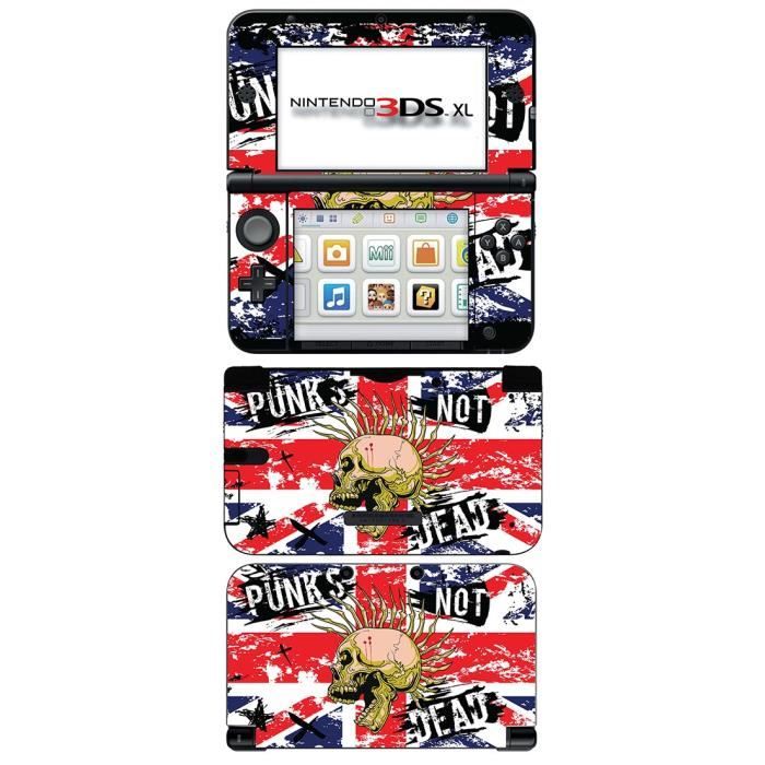 Skin Stickers pour nintendo 3DS XL (Sticker : Punks not dead ...