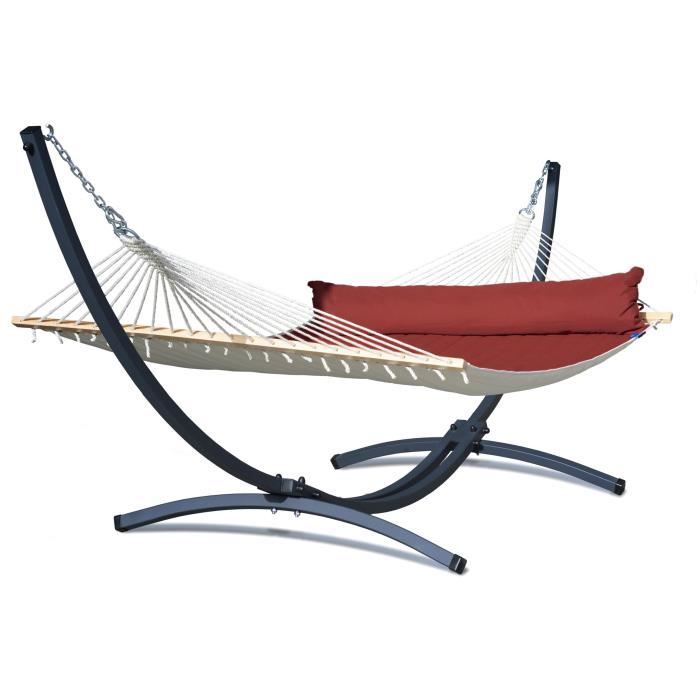 Potenza® Hamac avec Support et Barres d’Écartement-Coussin et Support ...