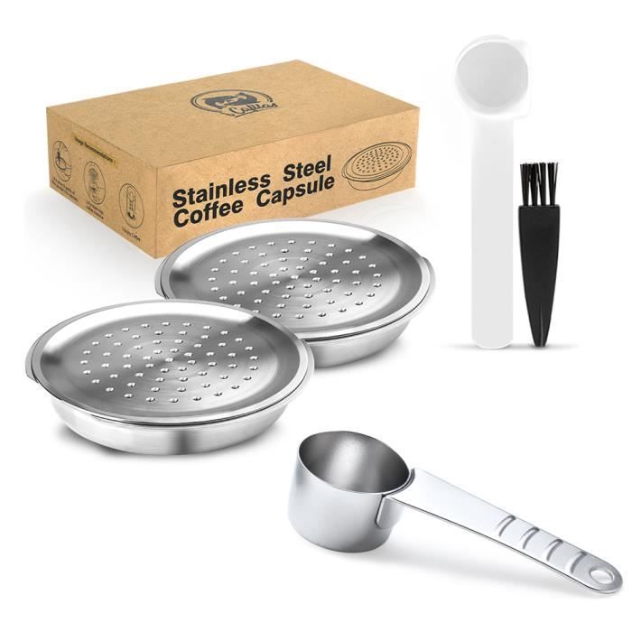 Comme image - Capsules de café réutilisables, dosettes en acier ...