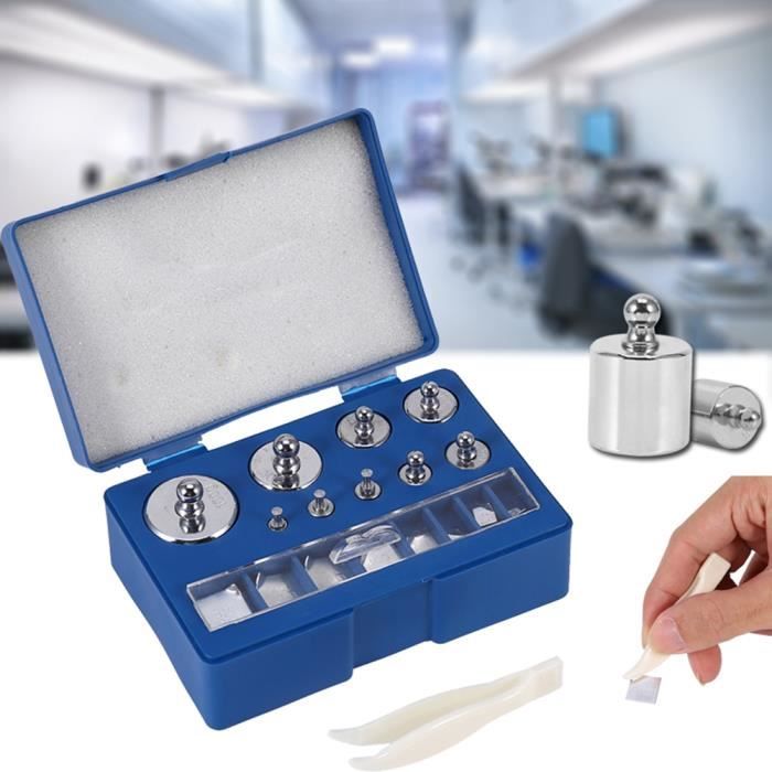 En Stock-17pcs poids de balance boîte à poids Testeur Bijoux Grammes ...