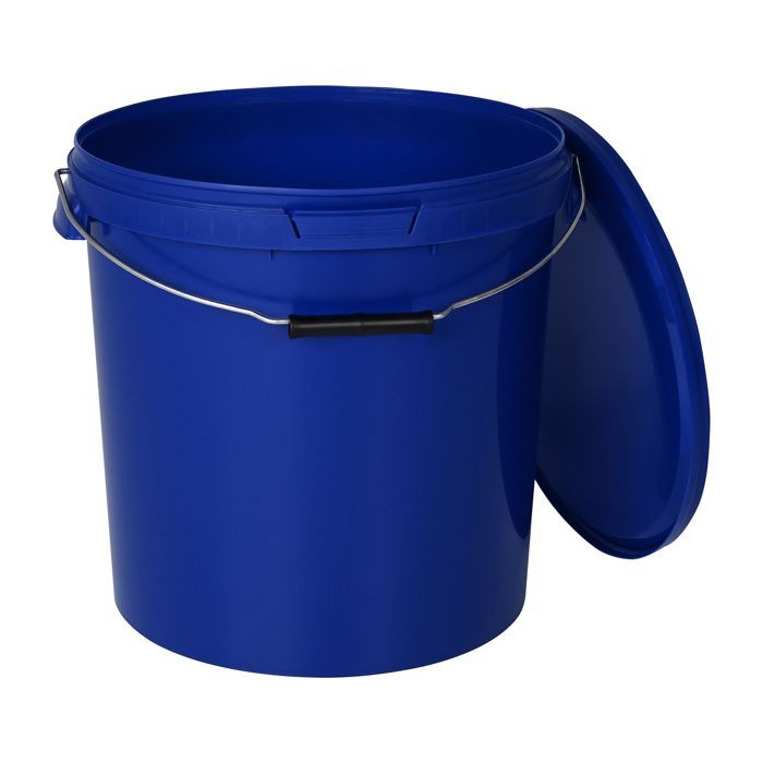 Seau avec Couvercle Plastique Alimentaire - BenBow - 100x 30L - Bleu ...