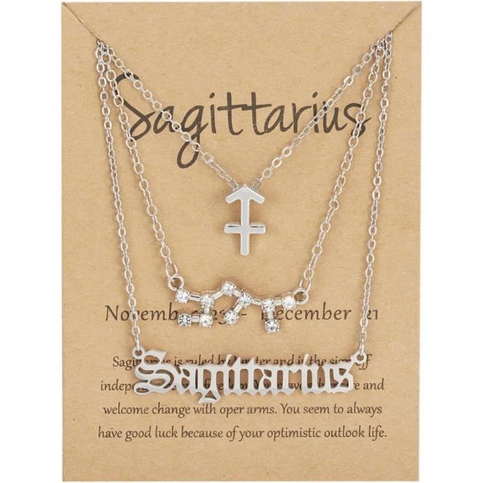 3 Pièces-Ensemble 12 Constellations Pendentif Colliers Couple Amoureux ...