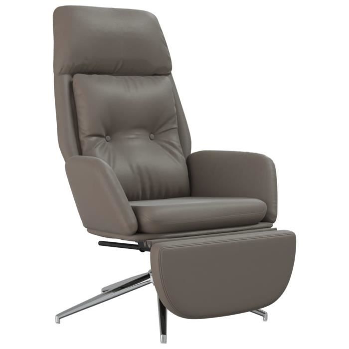 Chaise de relaxation GOTOTOP - Gris - Cuir et similicuir AB3097745 ...