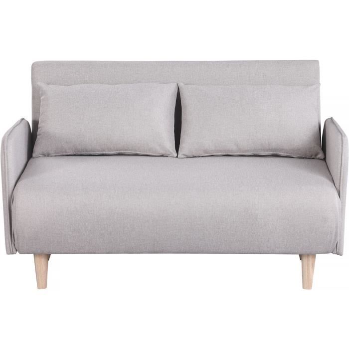 Canapé convertible depliant - 2 places - "Panam" - Beige - Cdiscount Maison