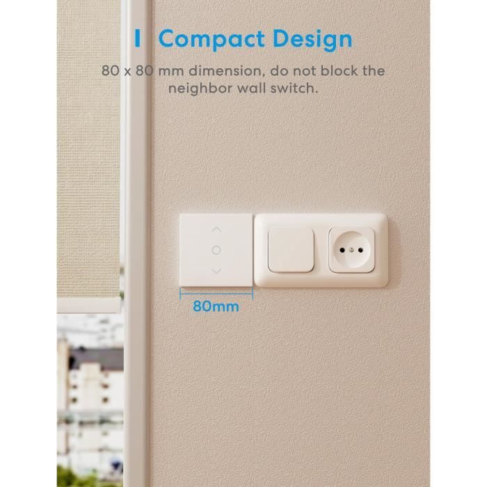 Meross Interrupteur Volet Roulant Connecté Fil Neutre REQUIS ...