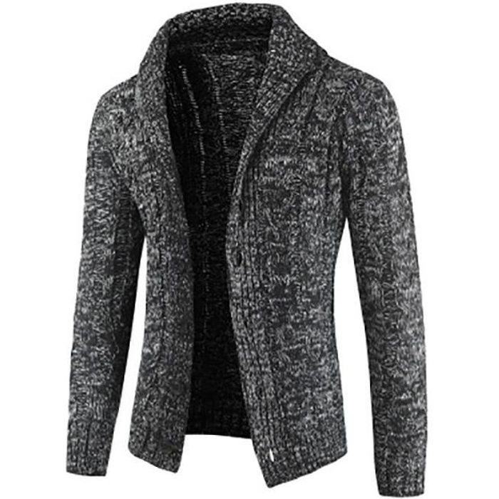 Pull Homme de Marque col à revers pull Jacquard vintage Pull Homme Mode ...