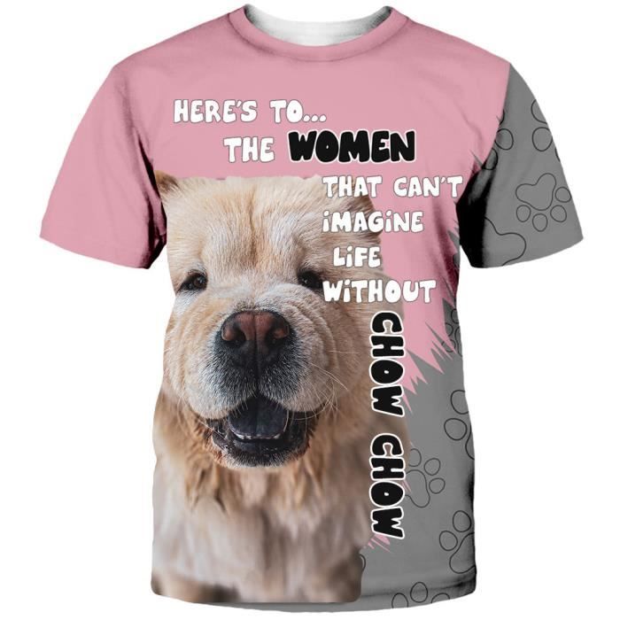 T-Shirt Dog,CLOOCL Chow Chow T-Shirts CD4PI7 T_shirt_7 - Cdiscount Prêt ...
