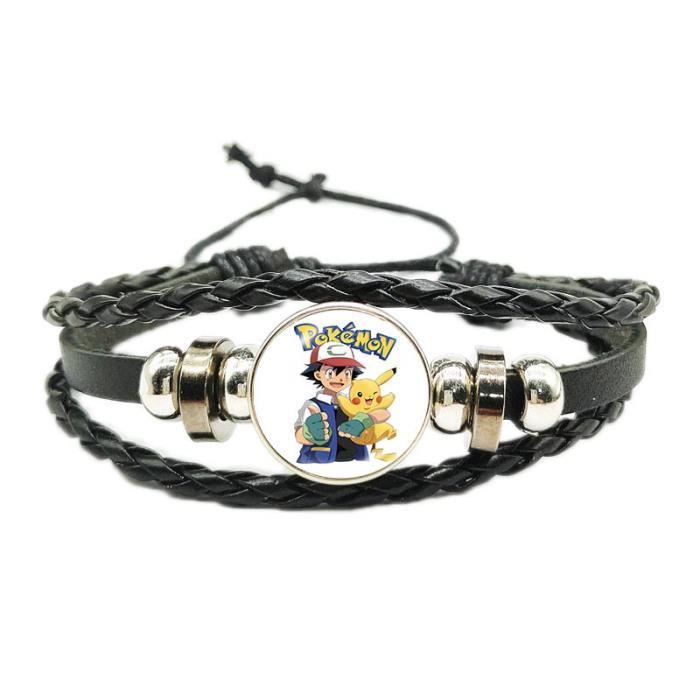 Bracelet pokémon Sasha Pikachu tissé cuir - Achat / Vente bracelet ...