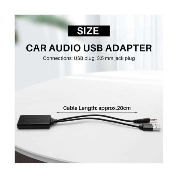 2 PCS Car Wireless Bluetooth Module Music Adapter Auxiliary Receiver ...