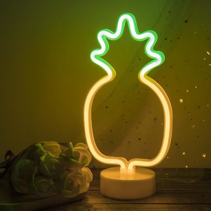 Veilleuse Led Néon Avec Base, Lumières Led Néon À Piles Ou Usb ...
