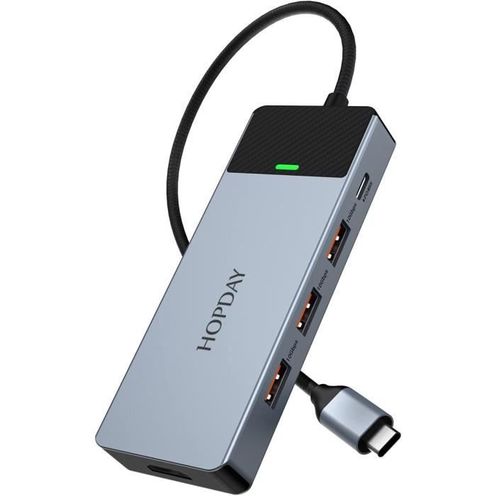 5 En 1 Hub Usb C, Hub Usb, Usb 3.2(10 Gbps), Hdmi 4K, Usb C À Fonction Complète (100W Pd, 10Gbps ...