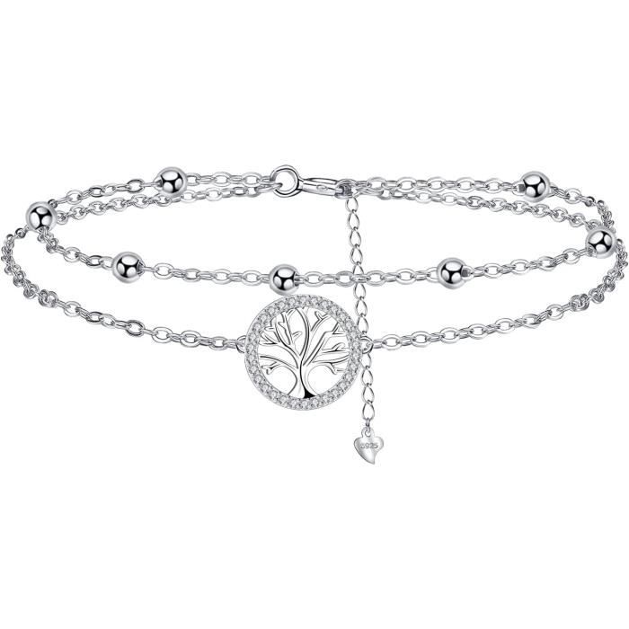 Bracelet Arbre De Vie Femme En Argent Sterling 925 Avec Zircone, Cadeau ...