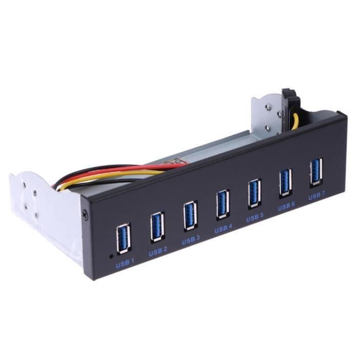 7 port hub usb 3.0 5gbs 5,25 conduire baie panneau avant du cd-rom ...