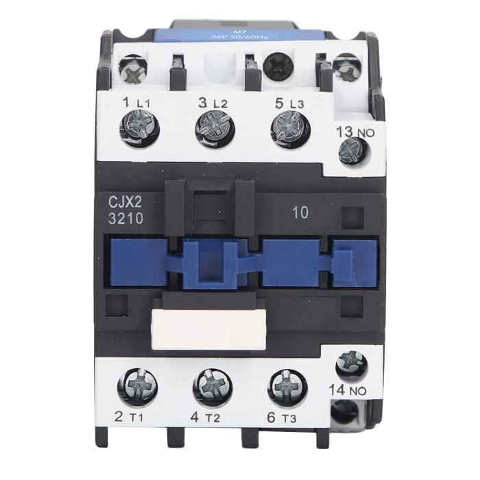 Contacteur AC Contacteur de Puissance Industriel, 3 Phases 3 Ples Ignifuge 32A AC Contacteur DIN ...