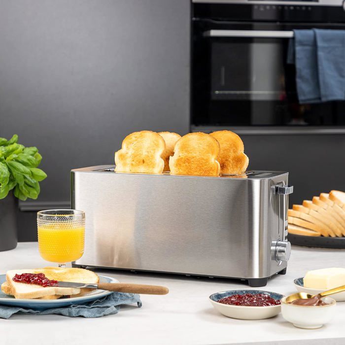 Grille-Pain Steel Toaster 2 Long Slot - 1 050 W - Fonctions ...