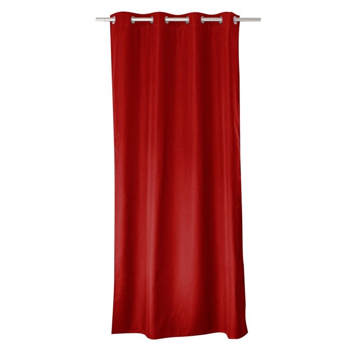 Rideau uni isolant et thermique Rouge 140x240 cm - Cdiscount Maison