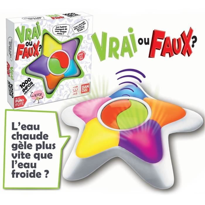 BANDAI - Jeu de société Vrai ou Faux - Cdiscount Jeux - Jouets BANDAI - Jeu de société Vrai ou Faux - Cdiscount Jeux - Jouets