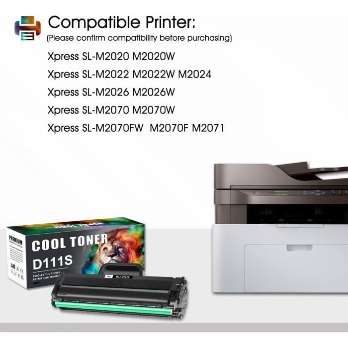 Mlt-D111S D111S Toner Cartouches De Pour Samsung Xpress M2070 M2070W M2070Fw M2026 M2026W M2026 ...