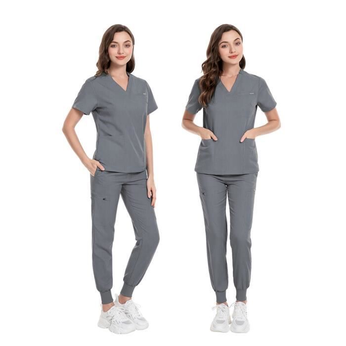 BLOUSE PROFESSIONNELLE Tshirt + Pantalon Uniforme d'infirmière Travail ...