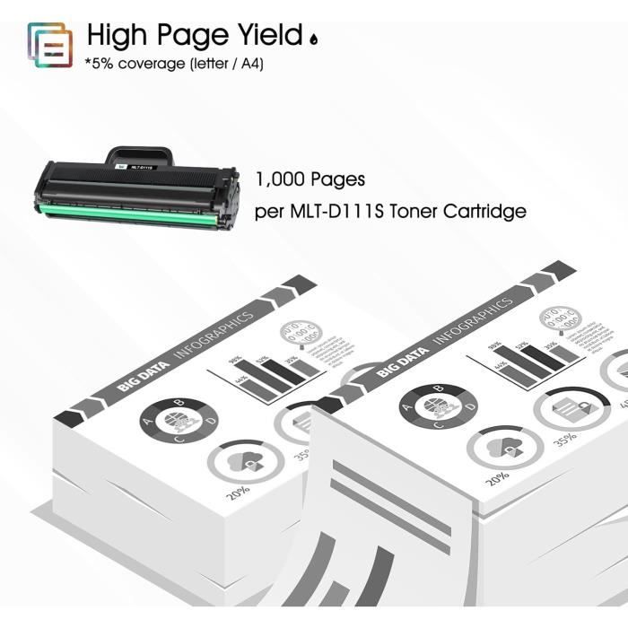 Mlt-D111S D111S Toner Cartouches De Pour Samsung Xpress M2070 M2070W ...