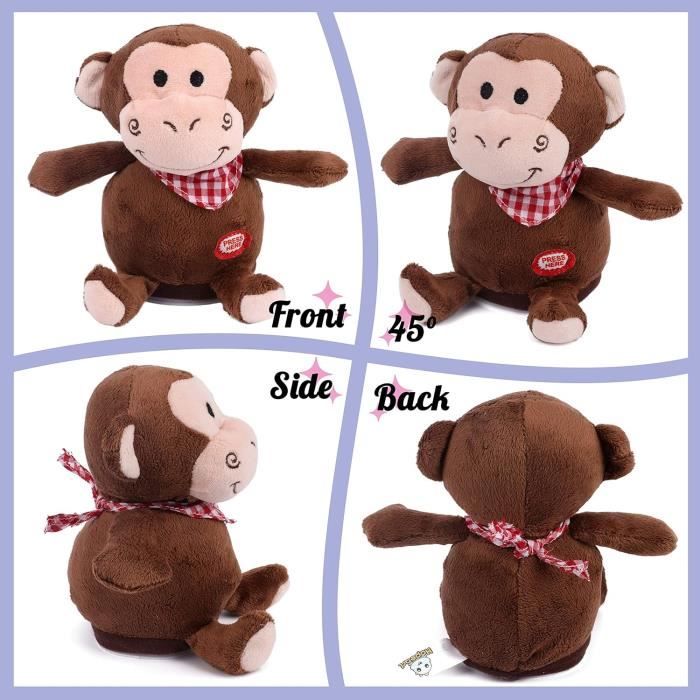 Talking Monkey Répète Ce Que Vous Dites En Hochant La Tête Jouet Animé ...