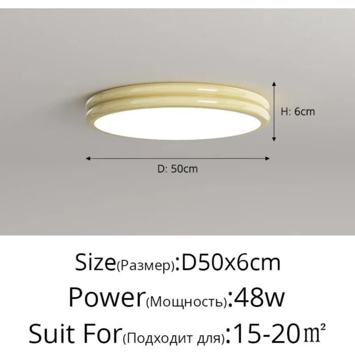 Éclairage De Plafond Rond À Led, 30-40 - 50 Cm Light Aymordage De Plafond À Lutte Contre La ...
