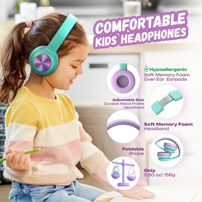 Casque Bluetooth Sans Fil Pour Enfants, Casques Pour Enfant Avec ...