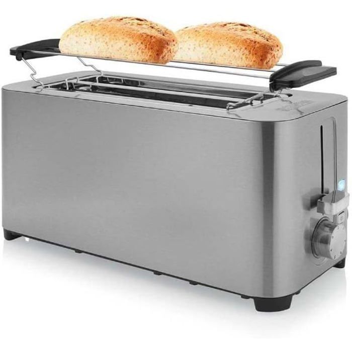 Grille-Pain Steel Toaster 2 Long Slot - 1 050 W - Fonctions ...
