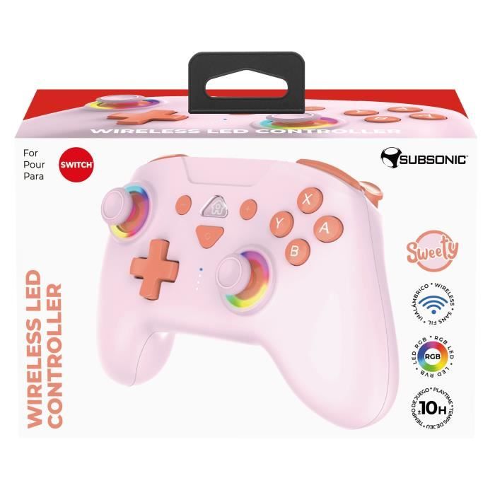 Manette sans fil - Switch - SUBSONIC - RGB LED - Rose - Cdiscount ...