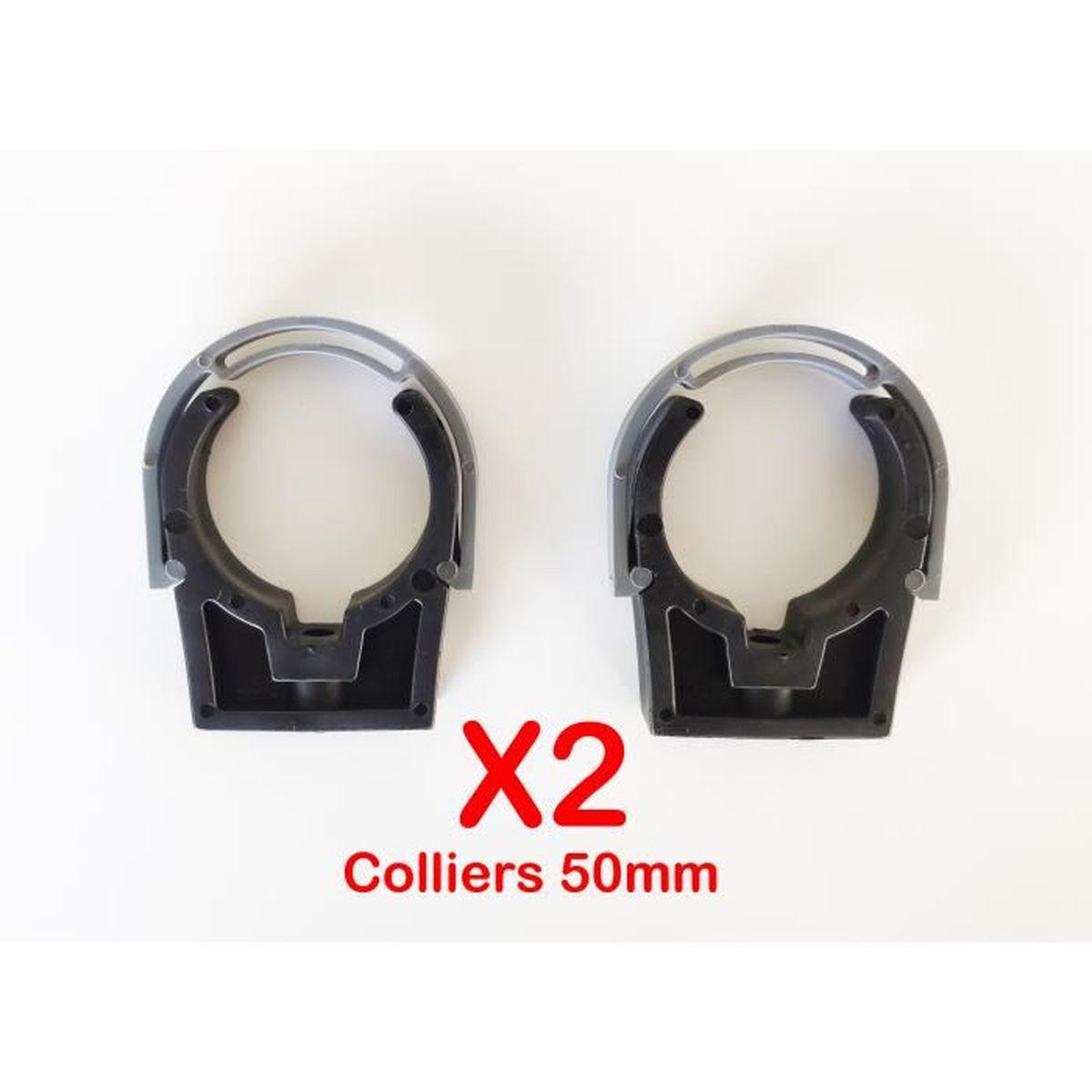 Colliers PVC de fixation à clip PP fermé PVC 50mm (Lot de 2) Fixation ...