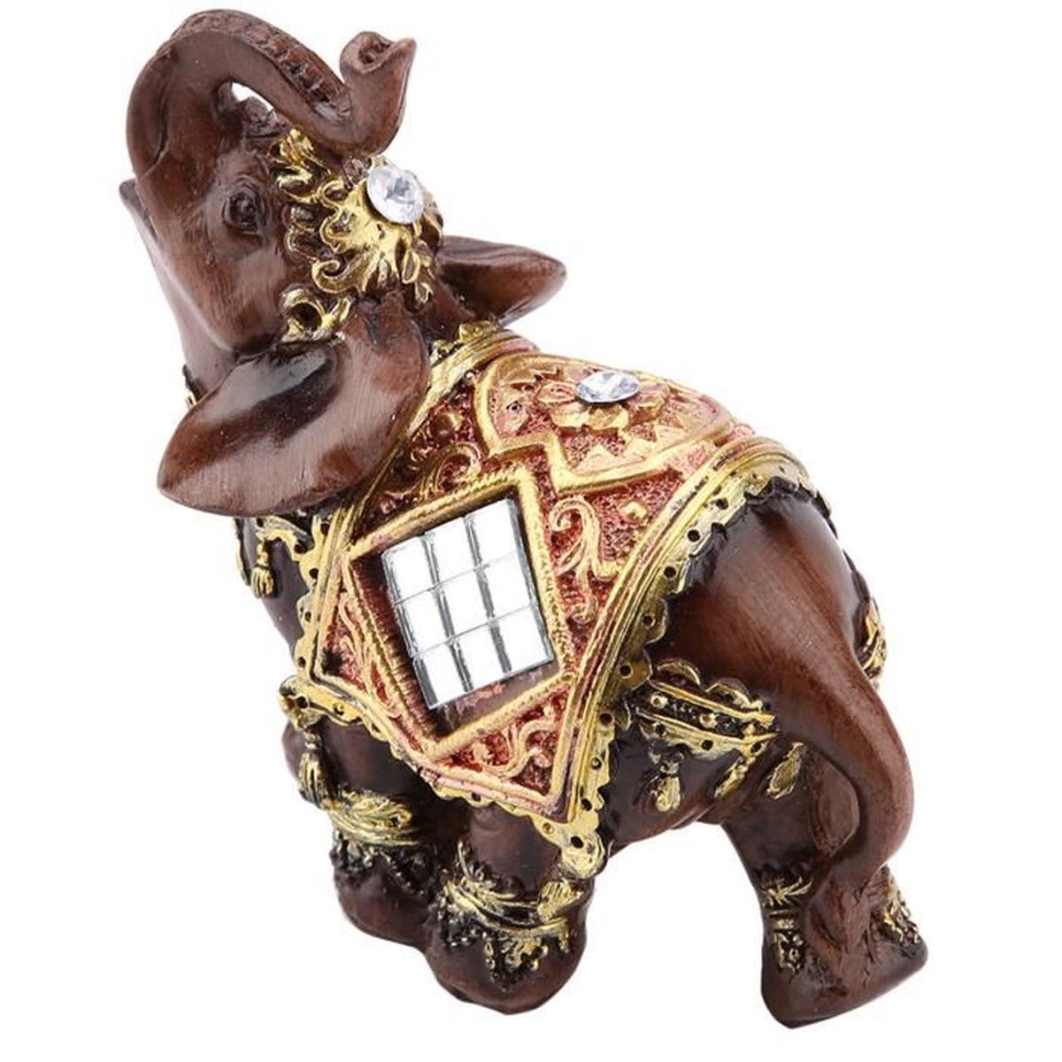 Tbest Éléphant Feng Shui Chanceux Feng Shui Bois Grain Éléphant Statue ...