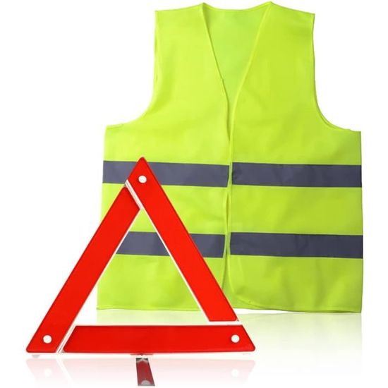Kit Voiture Securite avec Pliable Triangle de Signalisation pour Auto ...
