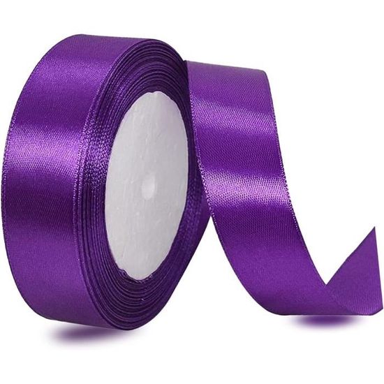 Ruban Satin Violet - RUBAN - 20mm x 23 Meters - Emballage Cadeaux ...