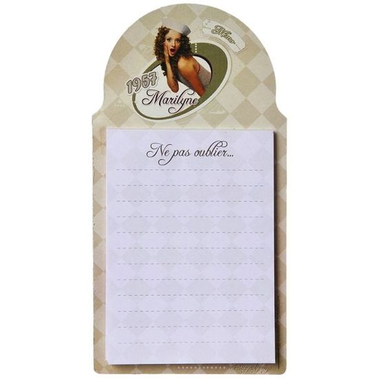 Memo Magnet Frigo Bloc Note Pin Up Retro Vintag… - Cdiscount Maison