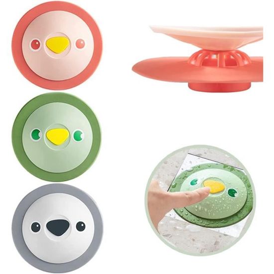 3 PCS Bouchon d'évier Universel en Silicone, Bouchons de Vidange ...